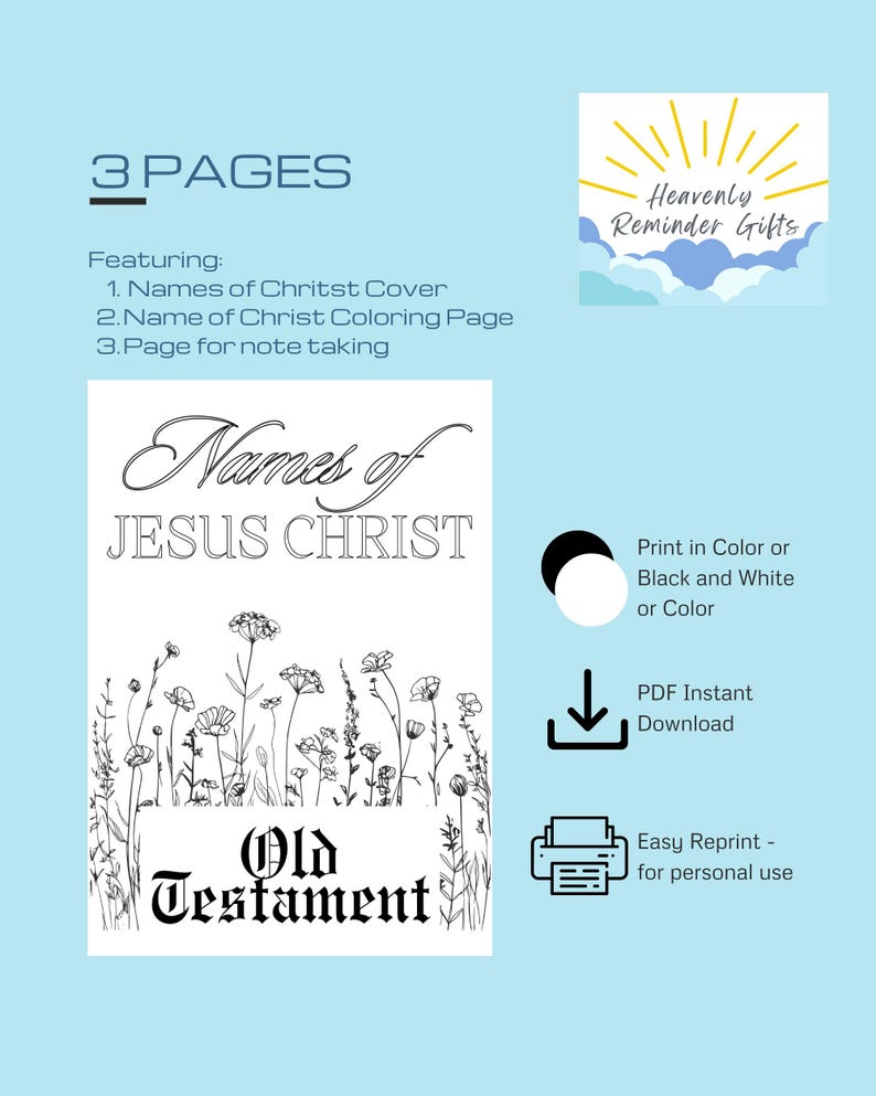 God of Israel | Exodus 24:10 Coloring Page | Name of God Printable ...