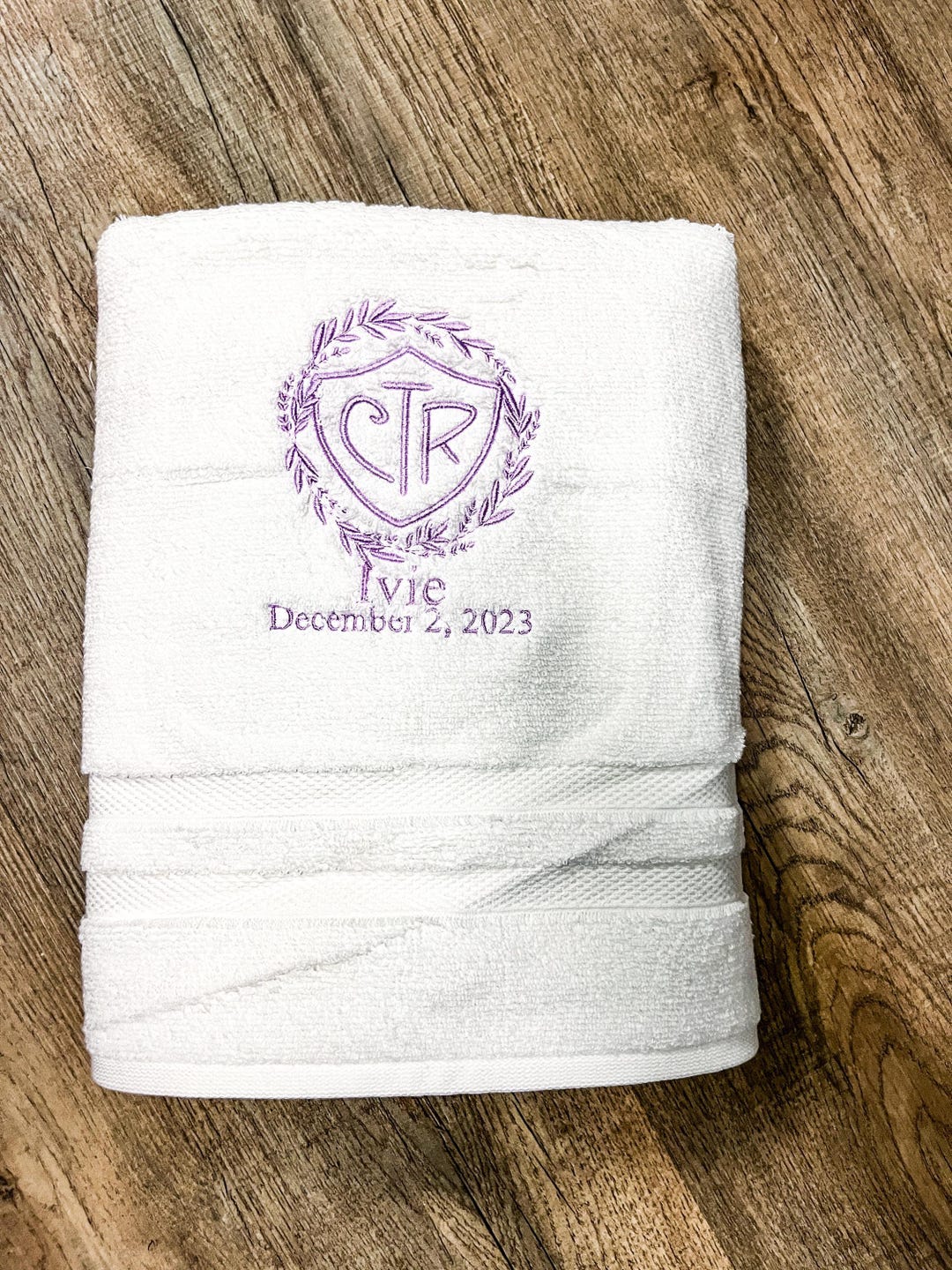 LDS Baptism Towel Church of Jesus Christ of Latter-day Saints, Wreath ...