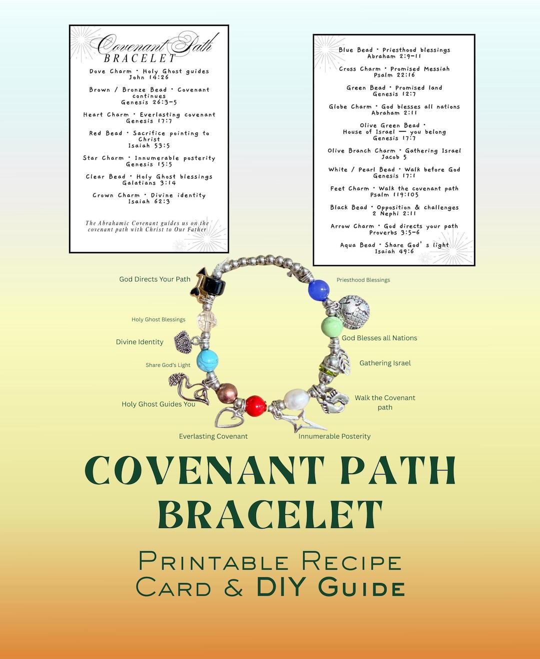 Covenant Path Bracelet Printable | LDS Bracelet Activity | Scripture ...