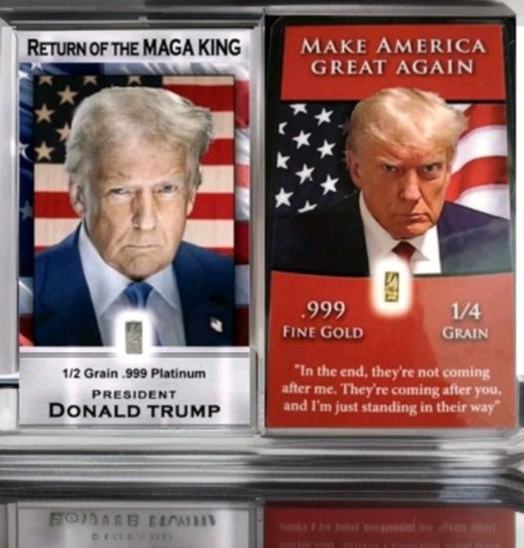 Return of the MAGA King and MAGA Mugshot Pure Platinum & Gold Bullion ...