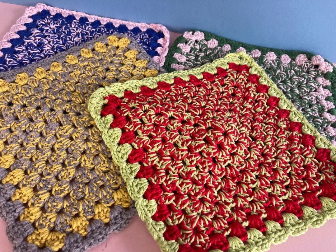 Hand Made Crochet Granny Squares Place Mats Table Mats - Etsy