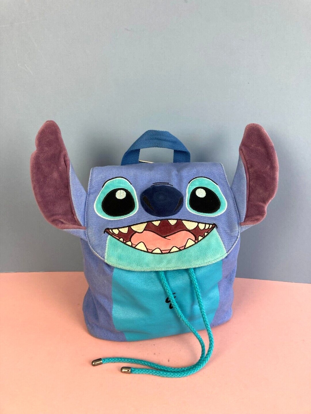 Disney Parks Lilo & Stitch Bag Backpack Blue Canvas Velvet - Etsy