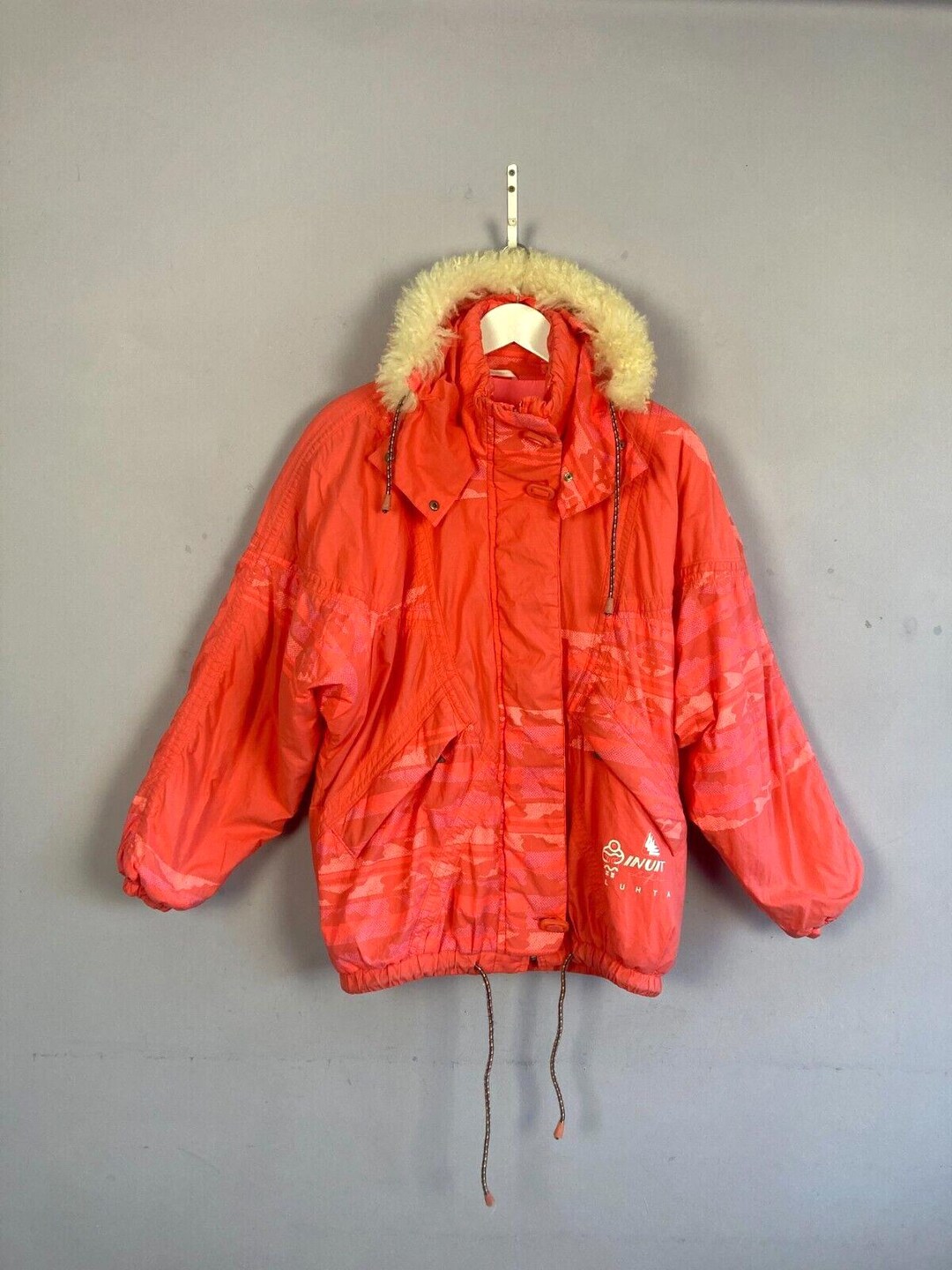 INUIT LUHTA Ski Jacket Pink 90s Apres Ski UK10-12 Made in Finland Snow ...