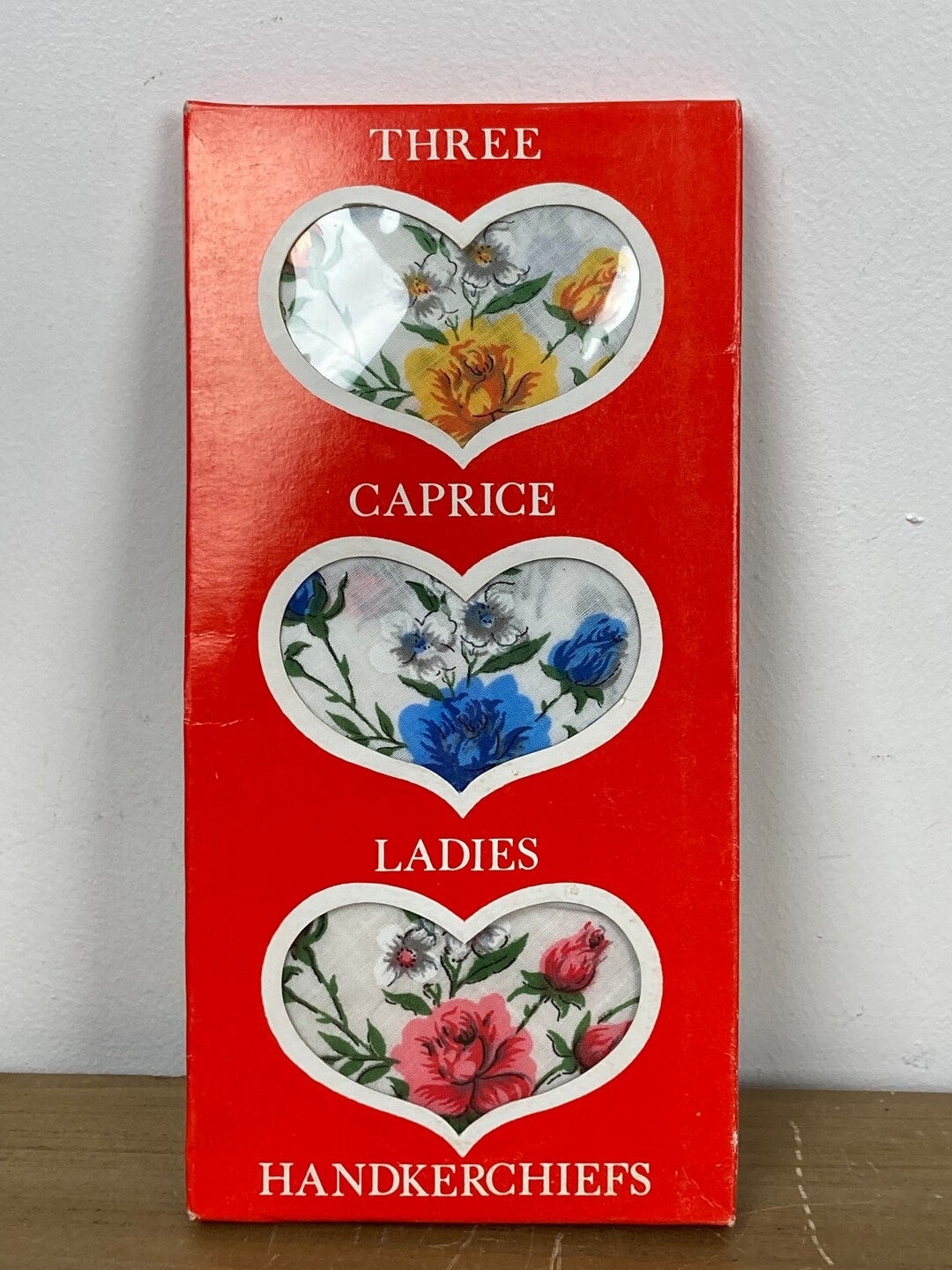 Vintage Boxed Ladies Caprice Handkerchiefs Floral Cotton Pack of 3 ...