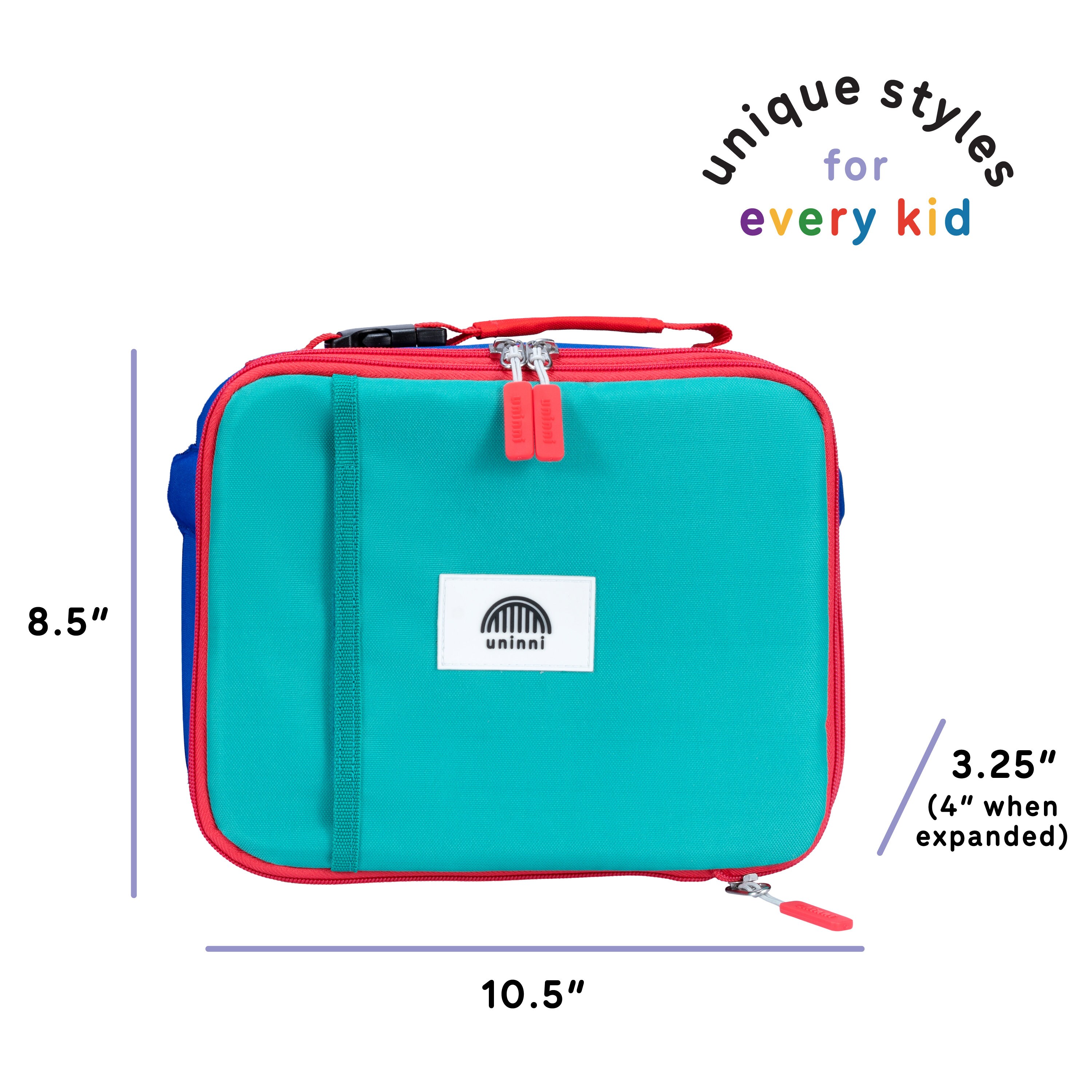 Color Block Lunch Box | Insulated Lunch Bag | Water Resistant | Kids ...