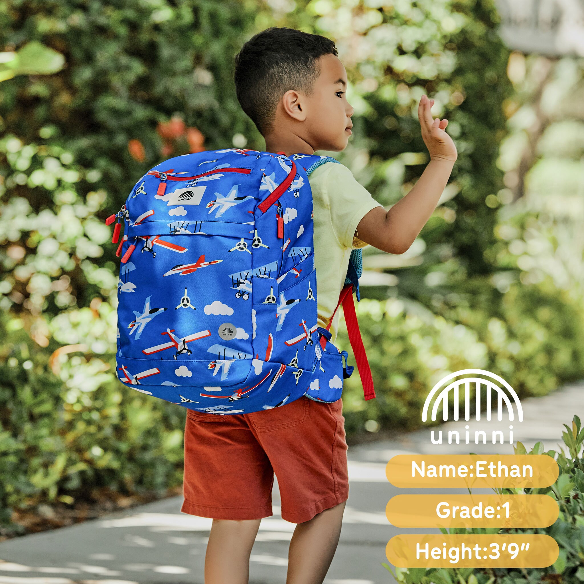 16 Backpack School Set for Kids 7 Airplane Backpack Lunch Bag Airplane ...