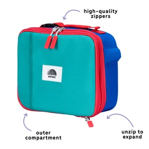 Color Block Lunch Box | Insulated Lunch Bag | Water Resistant | Kids ...