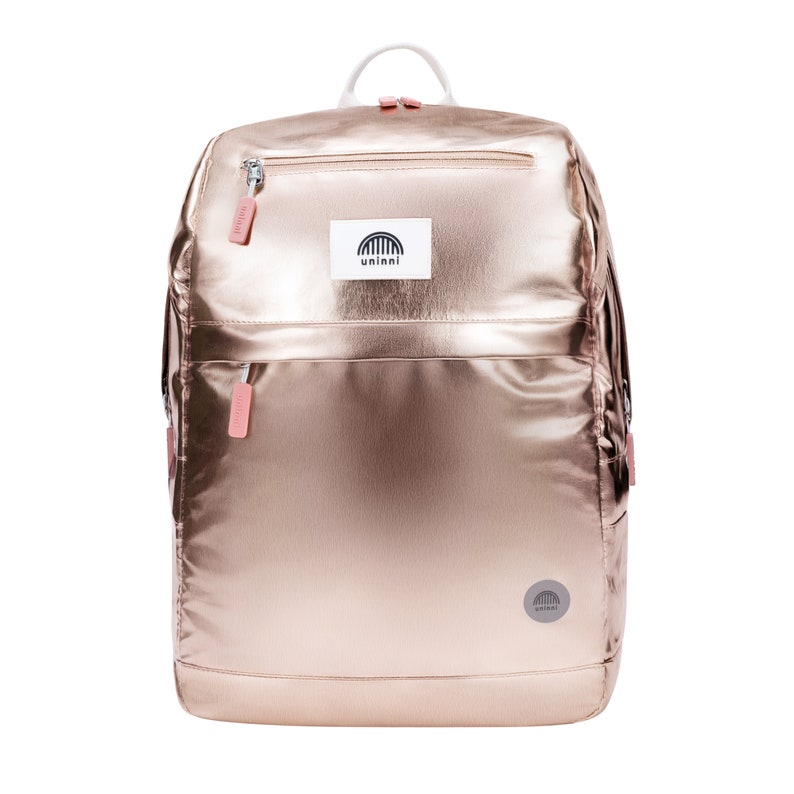 16" Metallic Rose Gold Backpack for Kids 7+ | Backpack | Back to School ...