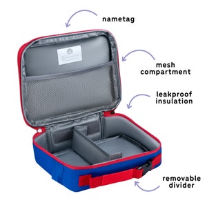 Color Block Lunch Box | Insulated Lunch Bag | Water Resistant | Kids ...