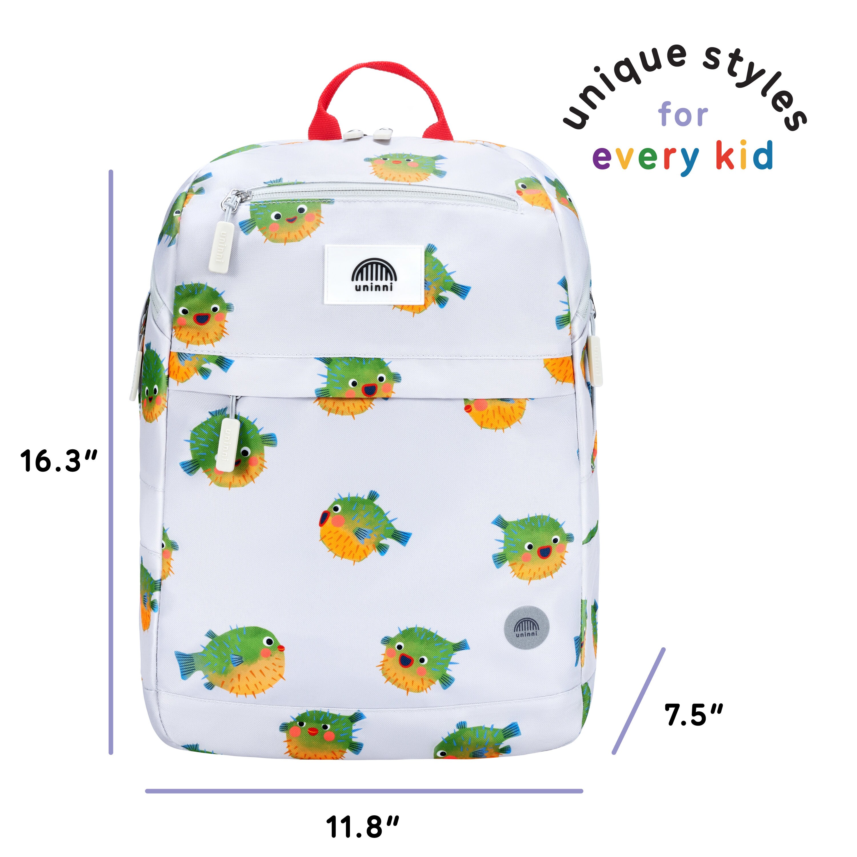 16" Puffer Fish Backpack for Kids 7+ | Kids Backpack | Back to School ...