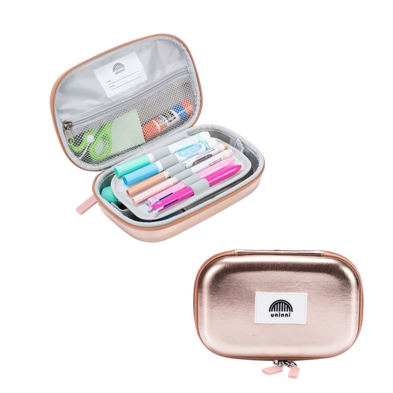Metallic Rose Gold Pencil Case | Kids School Supplies | Back to School ...