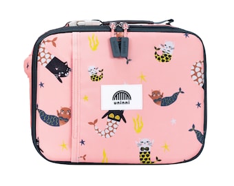 Color Block Lunch Box Insulated Lunch Bag Water Resistant Kids Food ...