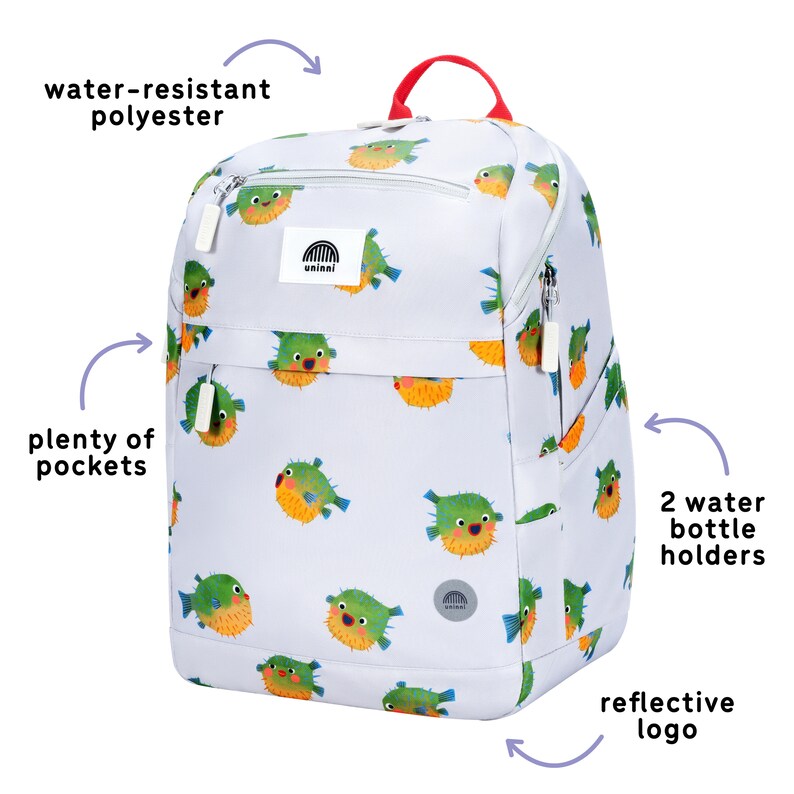 16" Puffer Fish Backpack for Kids 7+ | Kids Backpack | Back to School ...