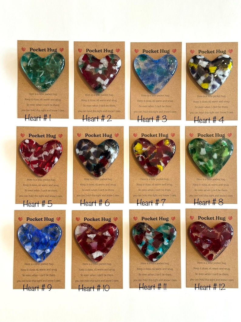 Pocket Hearts-fused Glass - Etsy