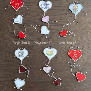 Stained Glass Dangling Hearts - Etsy