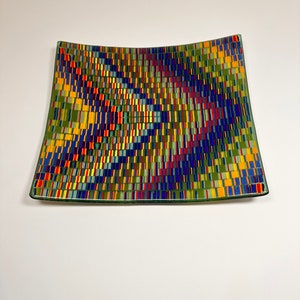 Fused Glass Tapestry Plate - Etsy