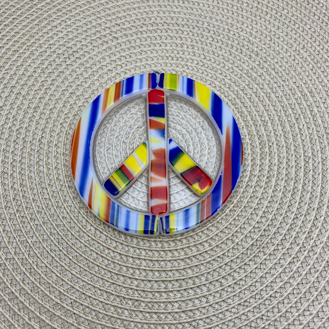 Fused Glass Peace Signs - Etsy