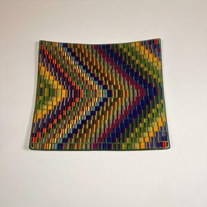 Fused Glass Tapestry Plate - Etsy