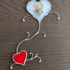 Stained Glass Dangling Hearts - Etsy