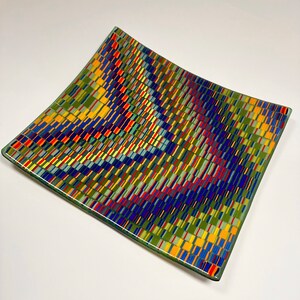 Fused Glass Tapestry Plate - Etsy