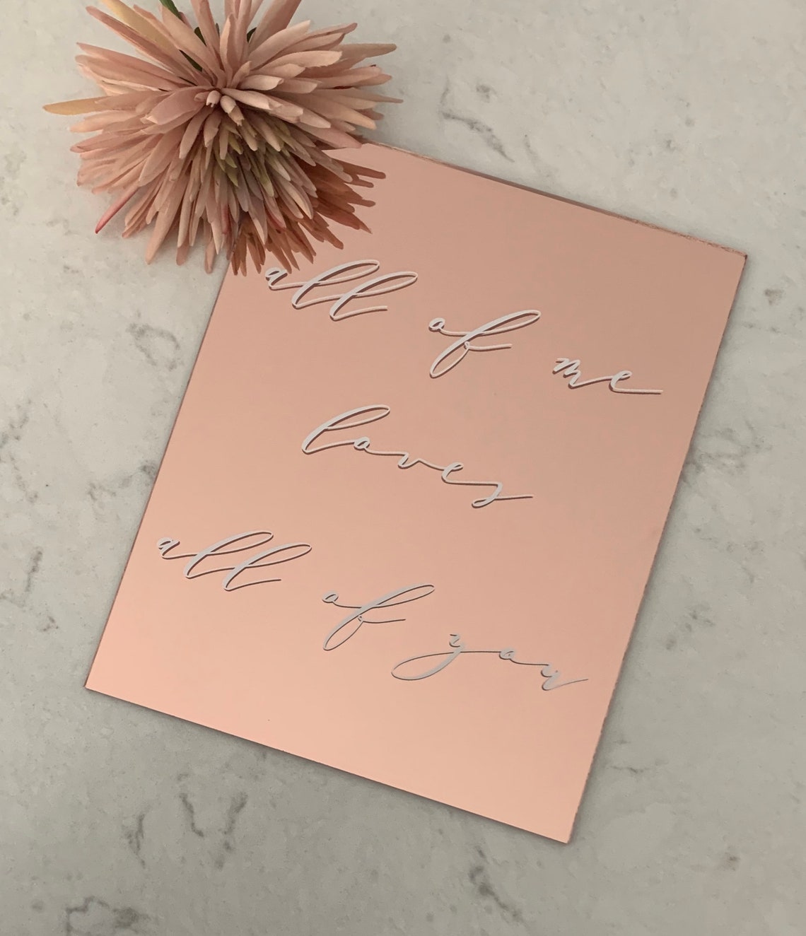 Rose Gold Acrylic Sign Custom Acrylic Sign Wedding Signs | Etsy