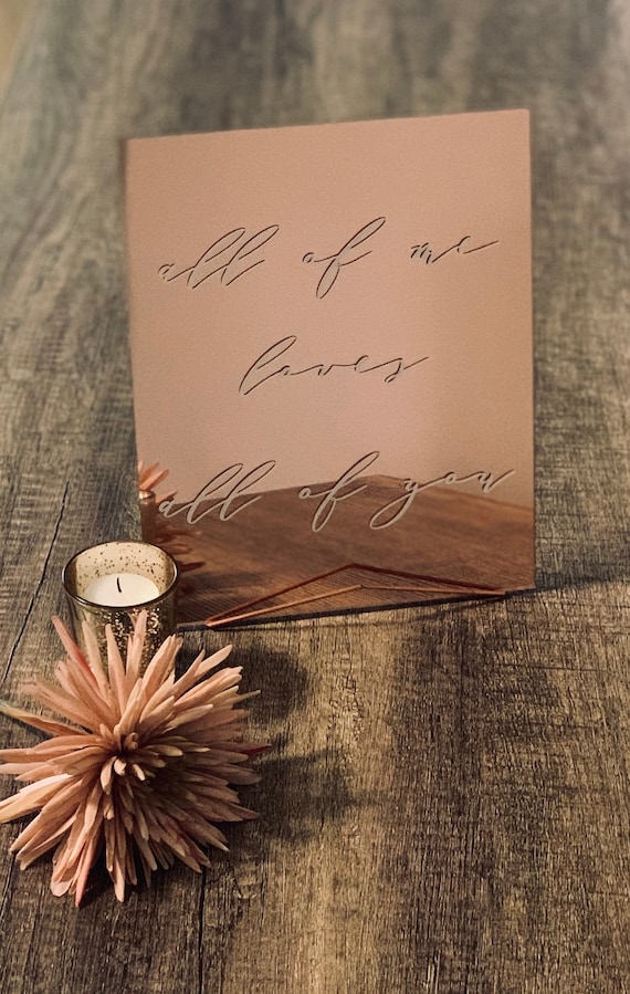Rose Gold Acrylic Sign Custom Acrylic Sign Wedding Signs | Etsy
