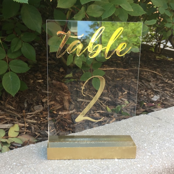 Gold Table Numbers - Etsy