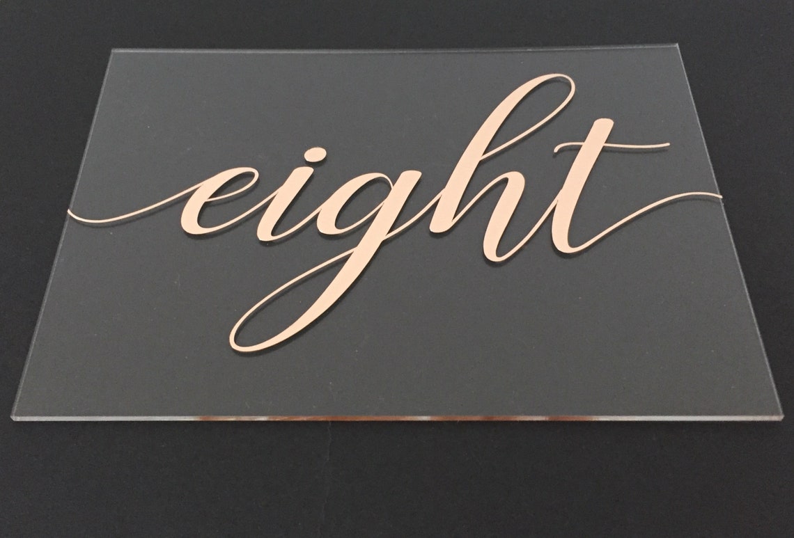 Rose Gold Table Numbers Wedding Table Numbers Acrylic | Etsy