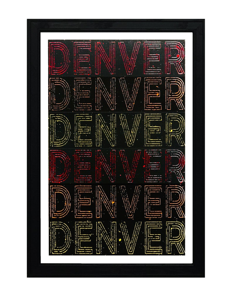 Limited Edition Denver Typography Poster Art - 13x19" - Etsy