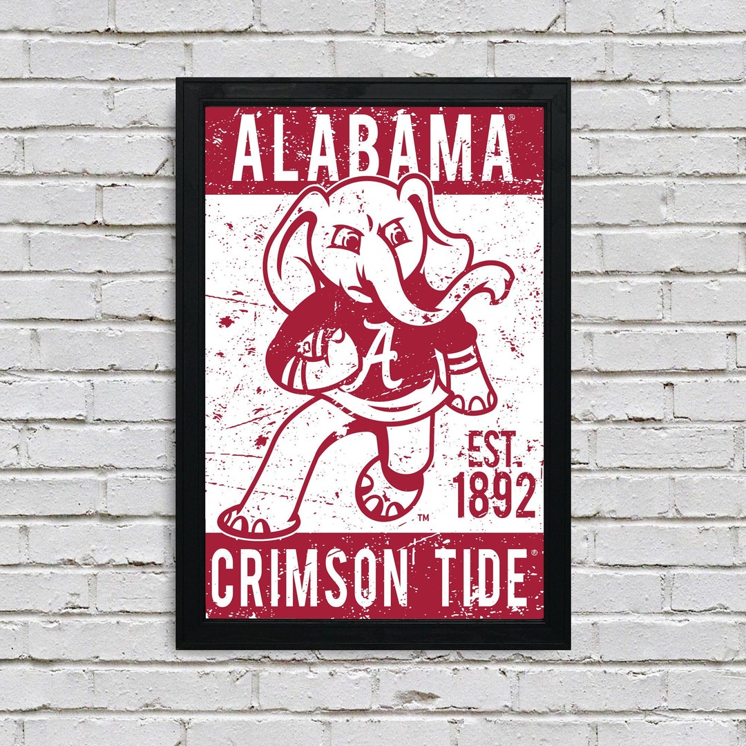 Alabama Crimson Tide Big Al Mascot Art Print: Officially Licensed - Etsy