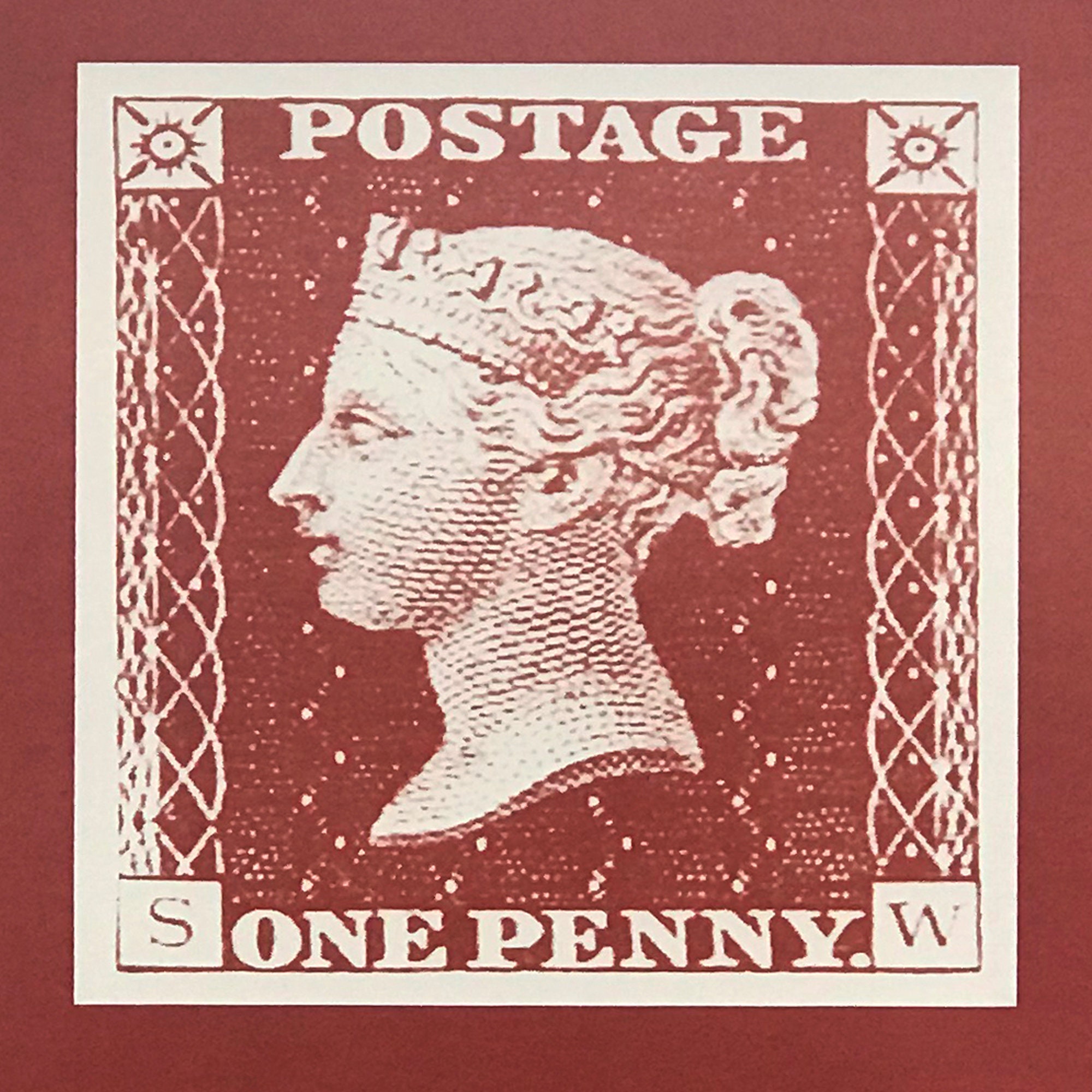 Penny Red Postage Stamp Art Poster Gifts for Stamp - Etsy