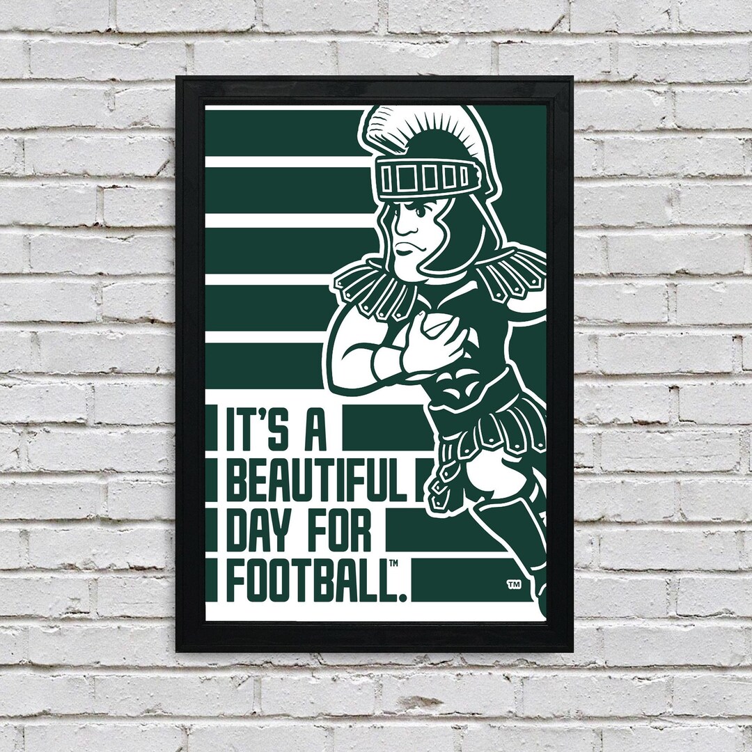 Michigan State Spartans Football Poster: Limited Edition Art Print ...