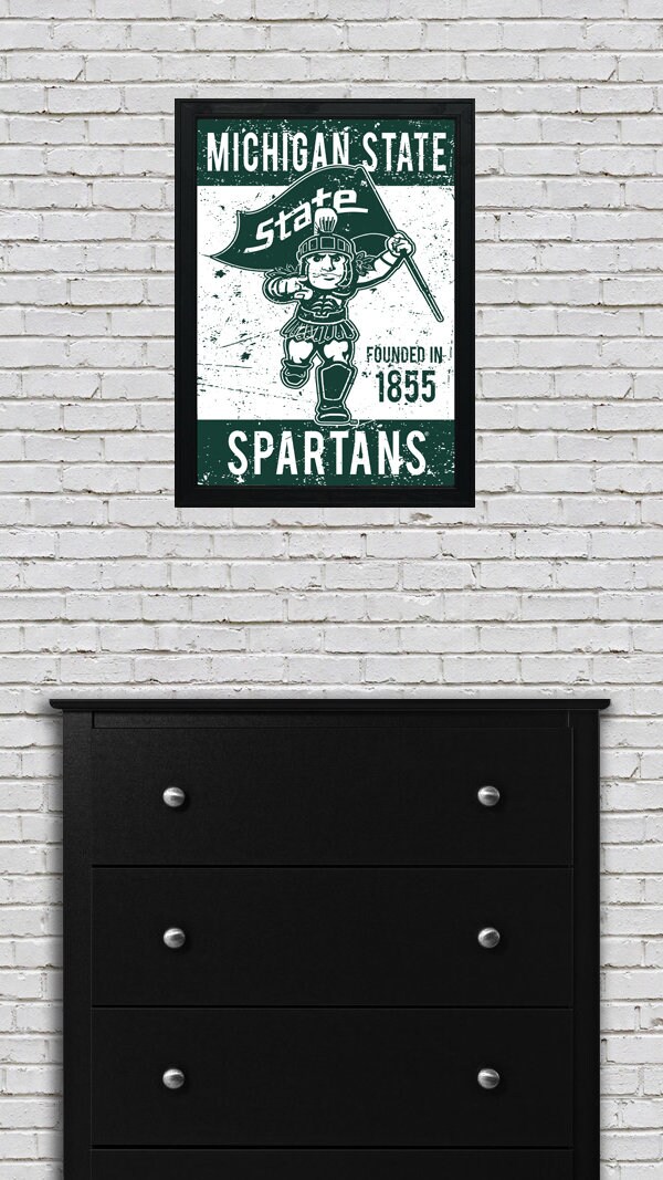 Limited Edition Michigan State Sparty Mascot Poster Gifts for Mich ...