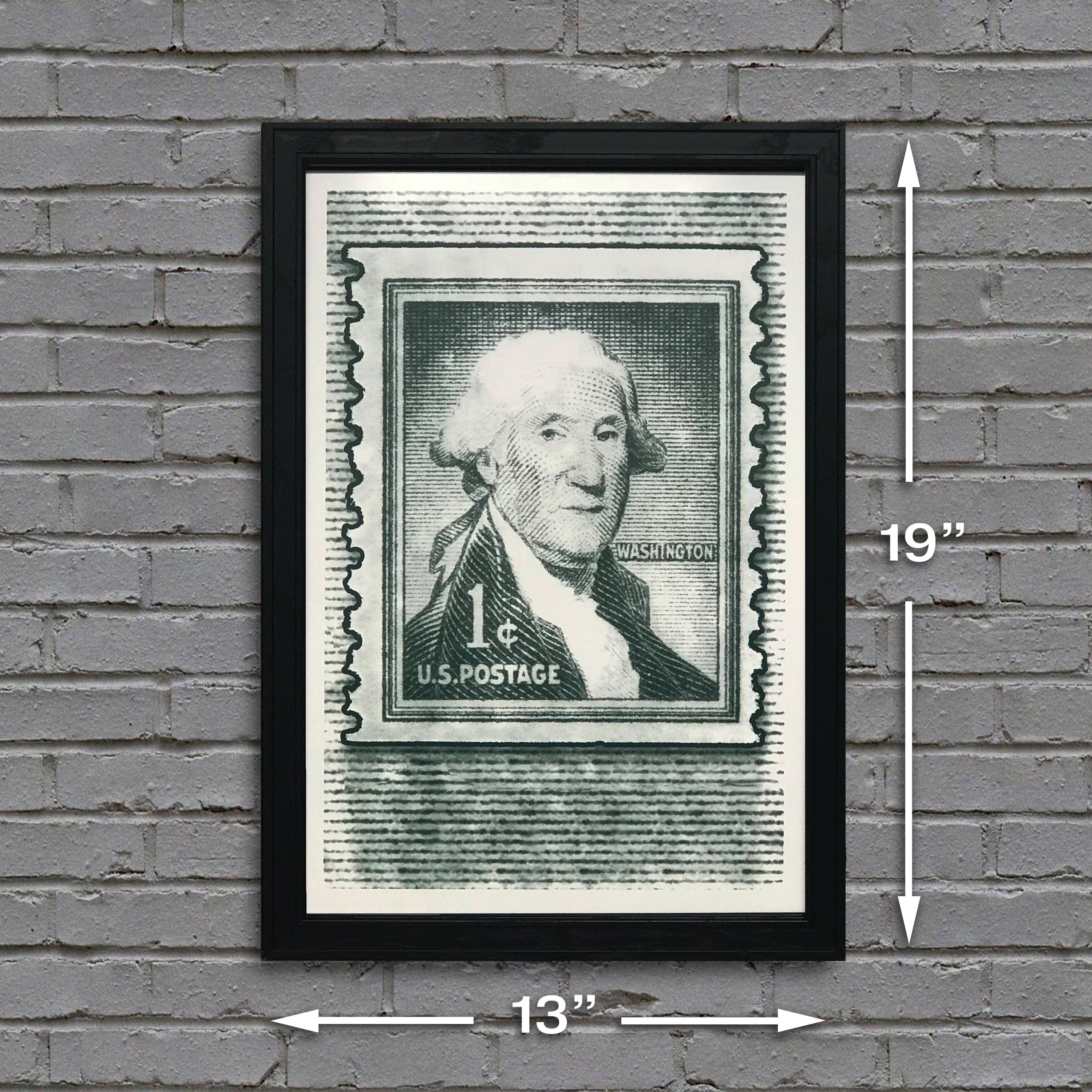 Limited Edition George Washington Poster - Postage Stamp Art - 13x19 ...
