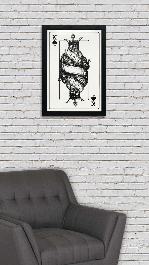 Limited Edition King of Spades Poster Texas Hold Em Gifts for Gamblers ...