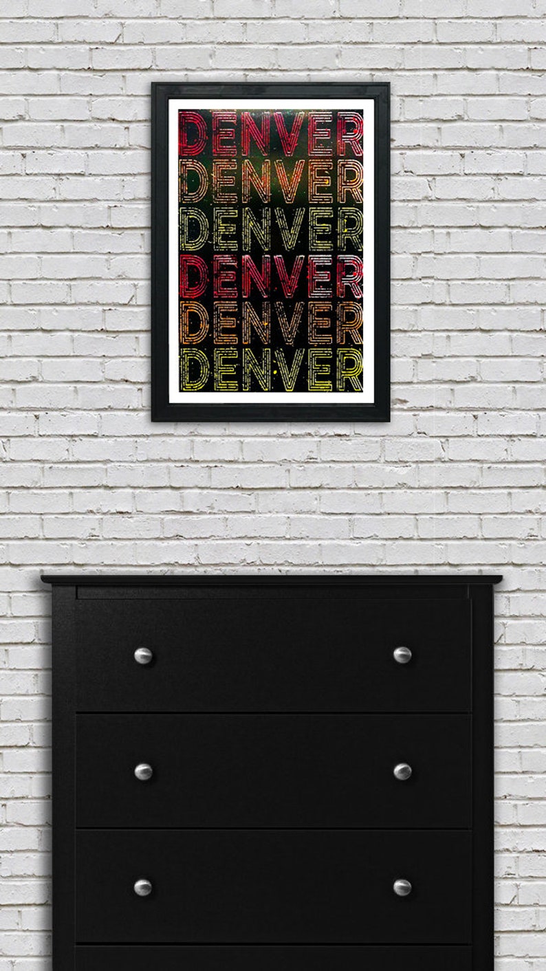 Limited Edition Denver Typography Poster Art - 13x19" - Etsy