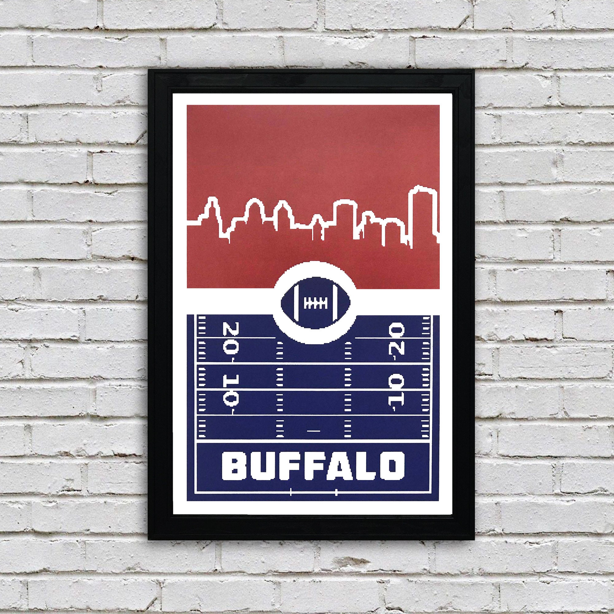 Limited Edition Buffalo Bills Poster Retro Art Print 13x19 - Etsy