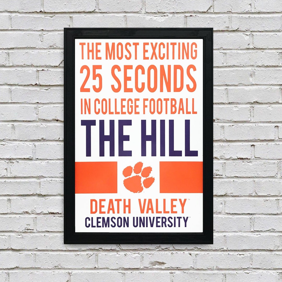 Limited Edition Clemson Tigers Poster - the Hill - Officially Licensed ...