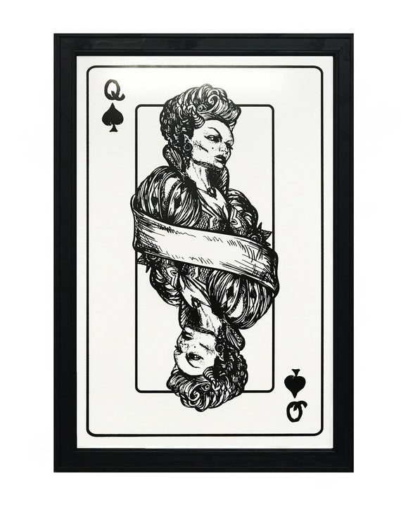 Queen Of Spades Card Drawing