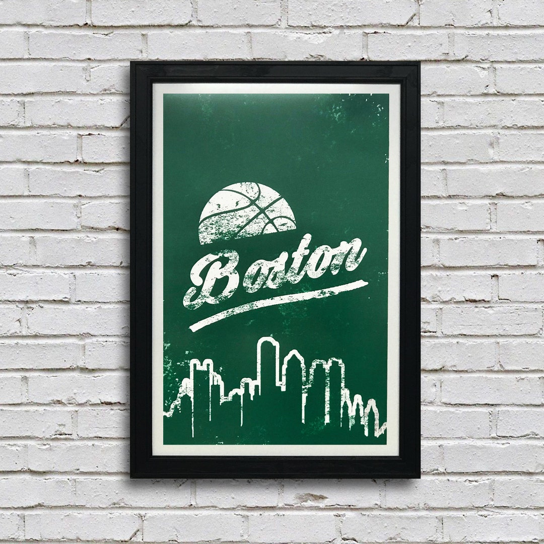 Limited Edition Vintage Boston Celtics Pro Basketball Art Print ...