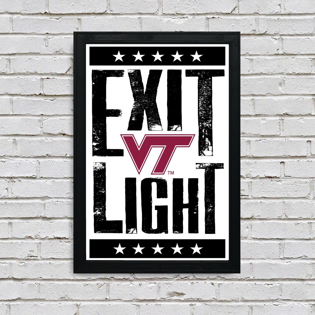 Limited Edition Virginia Tech Exit Light Poster Art Print 13x19 ...