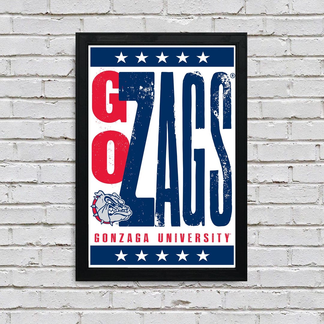 Limited Edition Gonzaga Bulldogs Go Zags Letterpress Poster Art Print ...