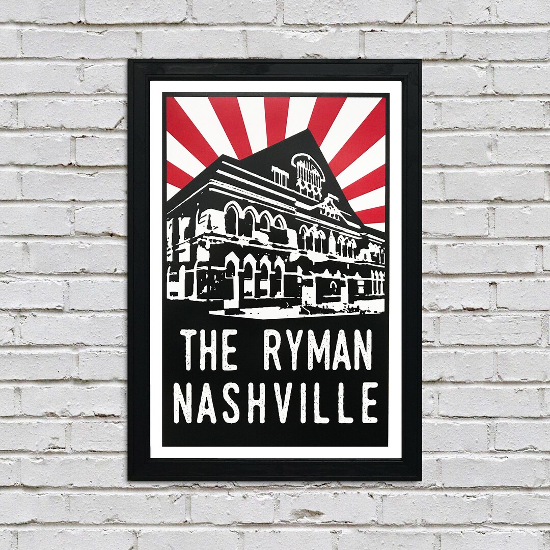 Limited Edition Ryman Auditorium Poster - Nashville Tennessee - Music ...