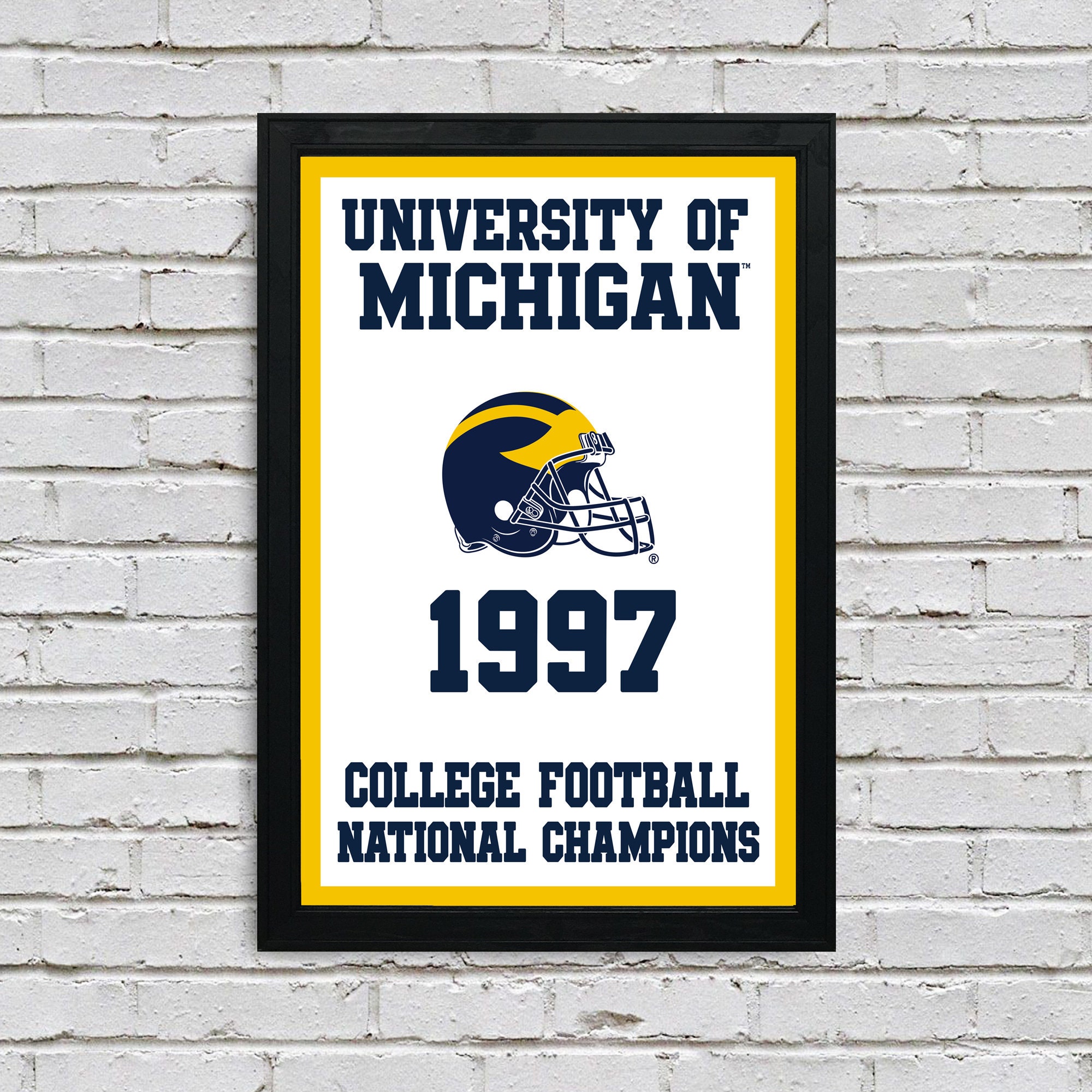 Michigan Wolverines 1997 Champions Poster: Officially Licensed Art ...