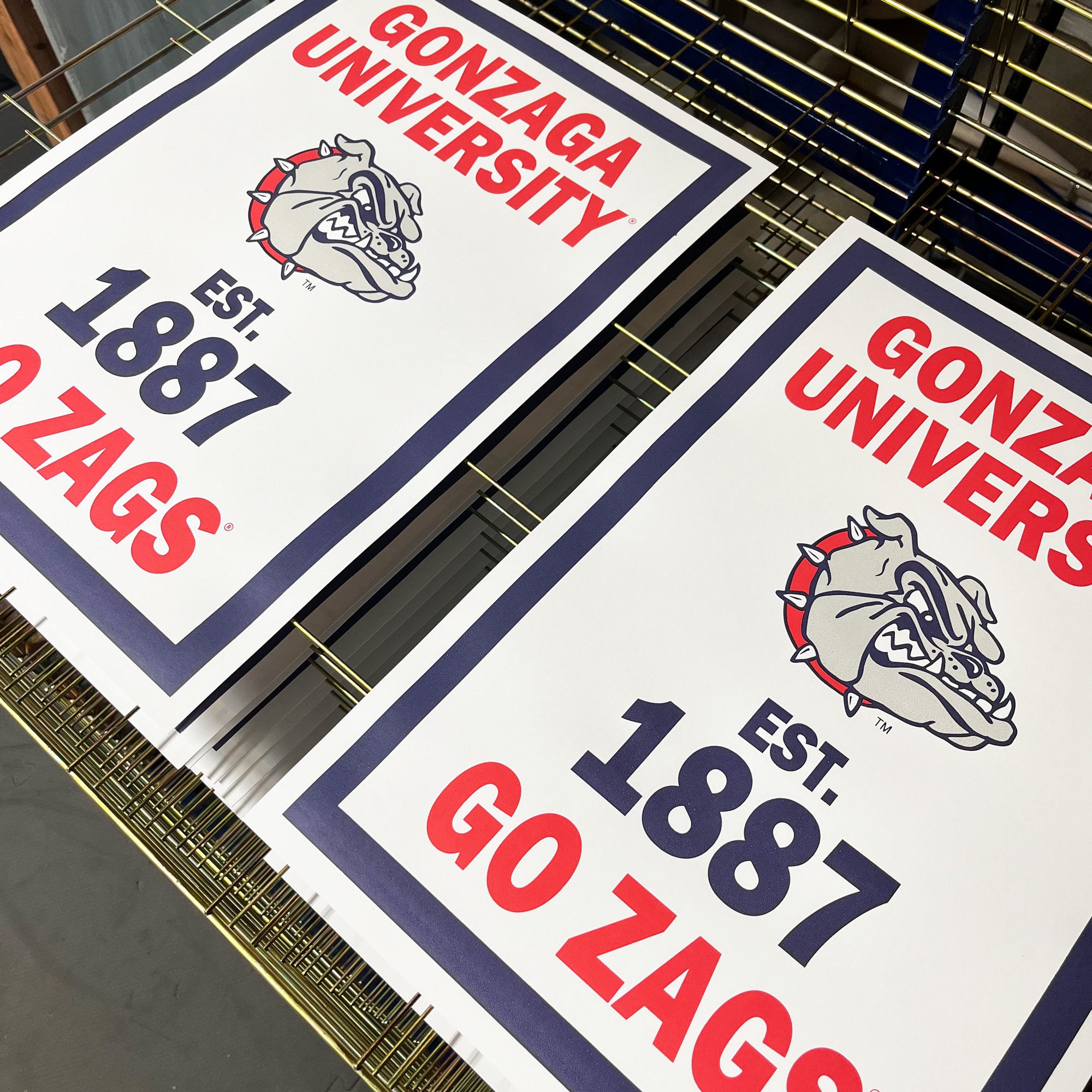 Limited Edition Gonzaga Bulldogs Est. 1887 Banner Poster Go Zags Poster ...