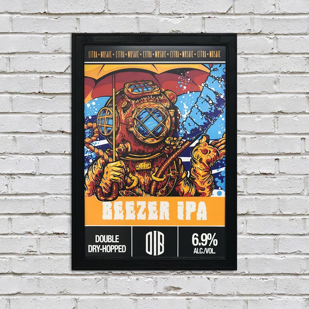 Limited Edition Craft Beer Poster - Old Irving Brewing Beezer IPA ...