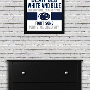 Limited Edition Penn State Fight Song Poster - Fight on State! Print ...
