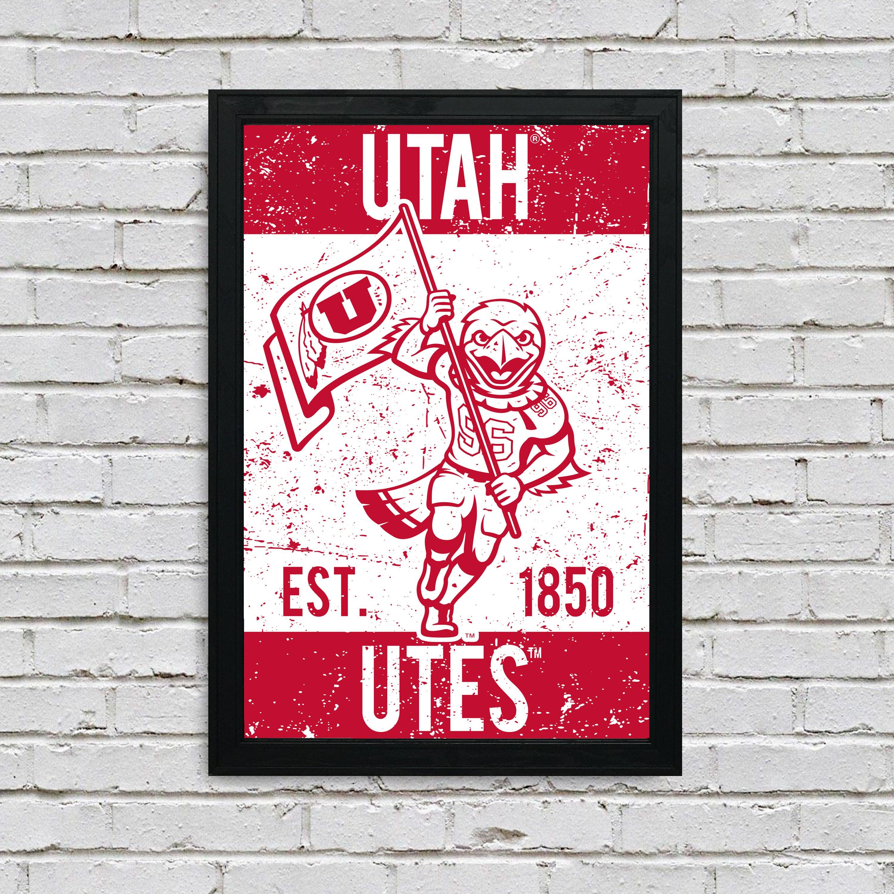Limited Edition Utah Utes Vintage Mascot Poster Print Art - 13x19" - Etsy