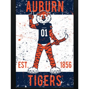 Limited Edition Auburn Tigers Aubie the Tiger Mascot Poster Art Print ...