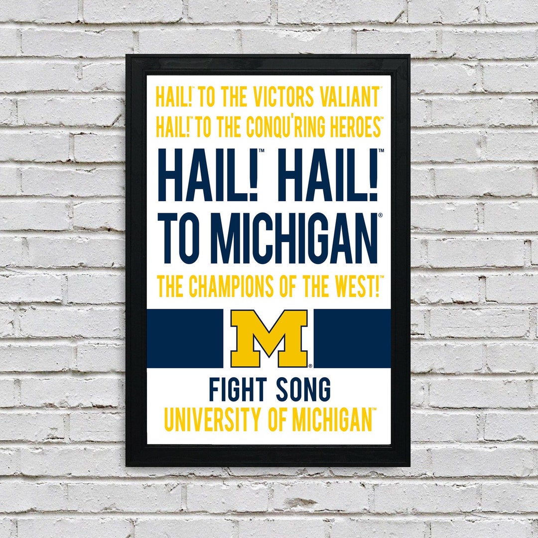 Michigan Wolverines Fight Song Poster: Officially Licensed Art (13x19 ...